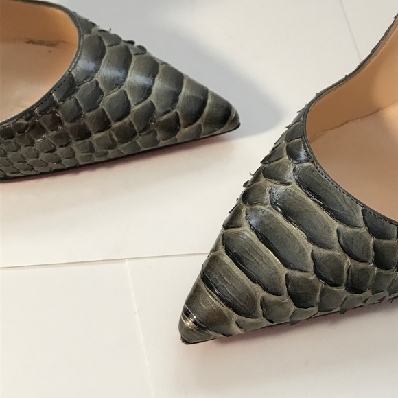 Christian Louboutin | Shoes | Christian Louboutin So Kate Python Heels ...