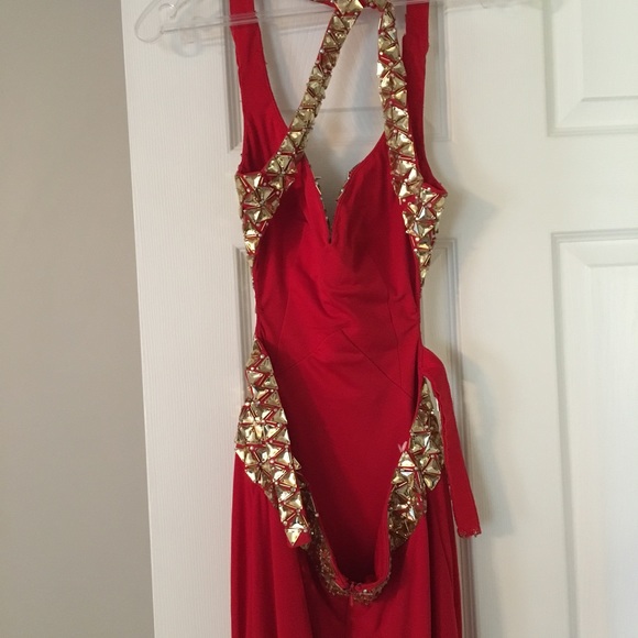 Dresses | Red And Gold Prom Dress | Poshmark