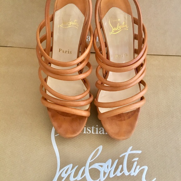 Christian Louboutin | Shoes | Christian Louboutin Vildo 2 Strappy Camel ...