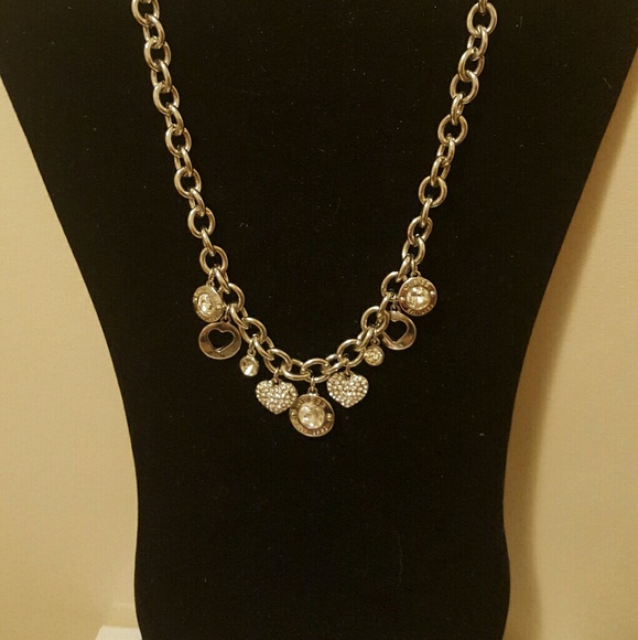 Guess | Jewelry | Guess Silver Chain Link Charm Necklace | Poshmark
