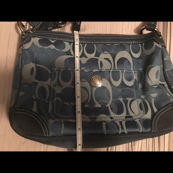 Coach | Bags | Coach Blue Signature Shoulder Bag | Poshmark