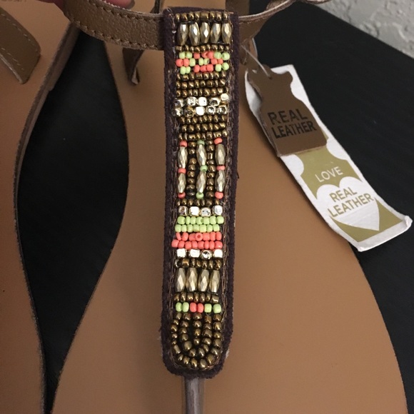 Atmosphere | Shoes | Beaded Tstrap Sandals | Poshmark
