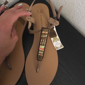 Atmosphere | Shoes | Beaded Tstrap Sandals | Poshmark