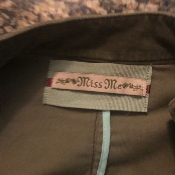 Miss Me | Jackets & Coats | Olive Green Miss Me Fitted Jacket | Poshmark