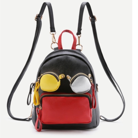 Bags | Contrast Pocket Backpack | Poshmark