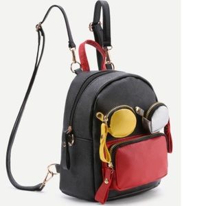 Bags | Contrast Pocket Backpack | Poshmark