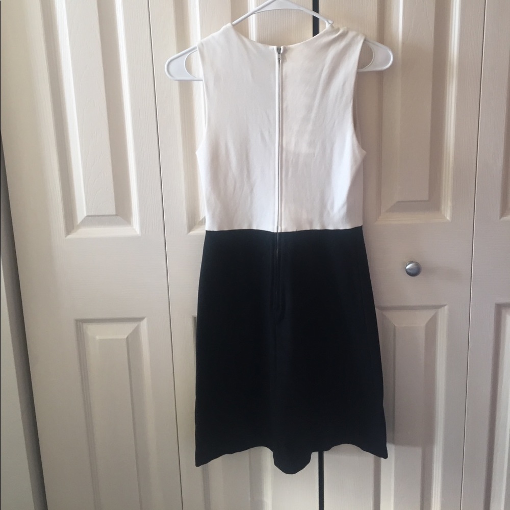 Theory Black And White Colorblock Dress - Gem