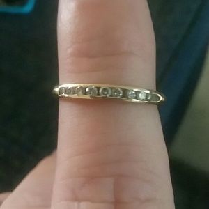 Jewelry | Gold Diamond Band | Poshmark