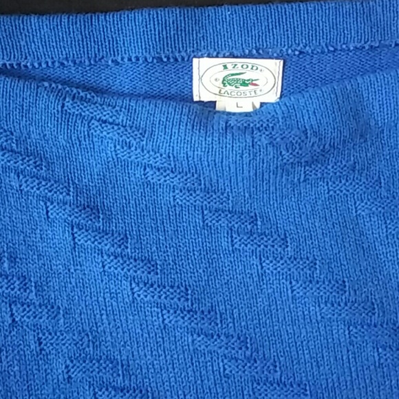 Izod lacoste | Sweaters | Vintage Izod Lacoste Royal Blue Unique Sweater | Poshmark