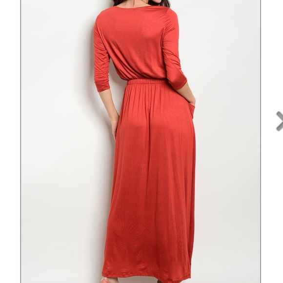 Dresses | Rust Maxi Dress | Poshmark