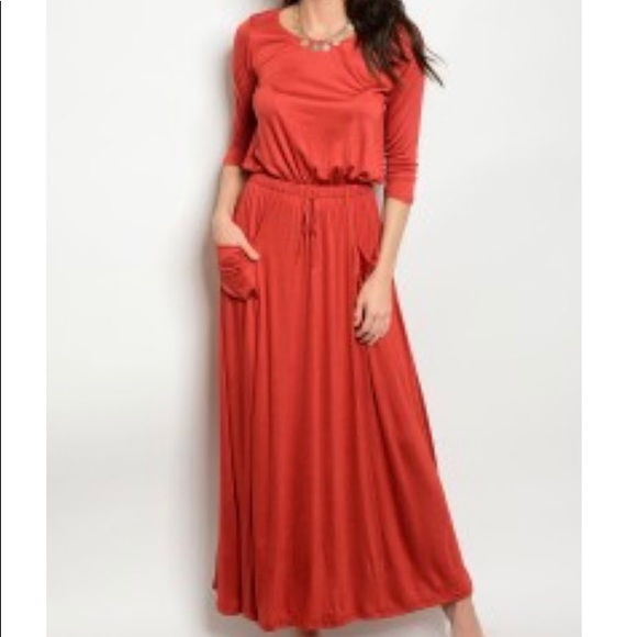 Dresses | Rust Maxi Dress | Poshmark