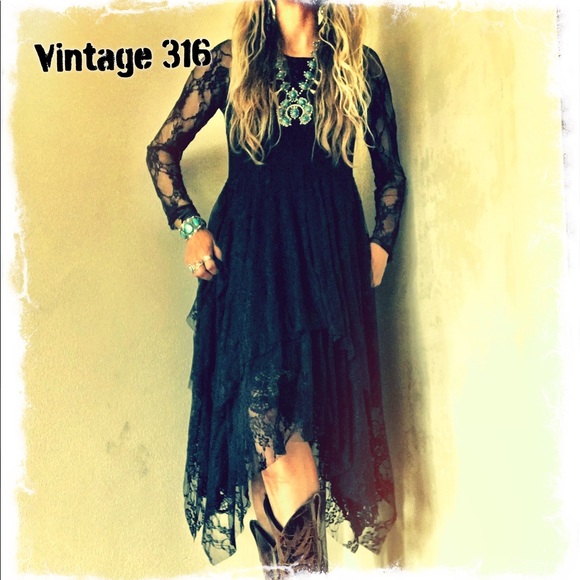 Vintage 316 | Dresses | Reserved Stevie Nicks Black Lace Dress | Poshmark