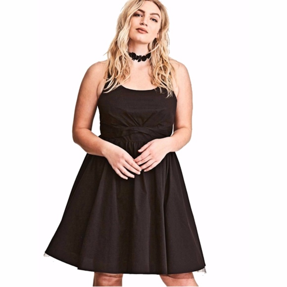 torrid | Dresses | Nwt Torrid Sexy Goth Bow Back Tulle Black Dress ...
