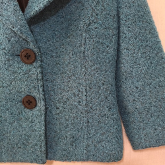 CAbi | Jackets & Coats | Cabi 86 Jacket Teal Blue Boucle Wool Blend 2 ...
