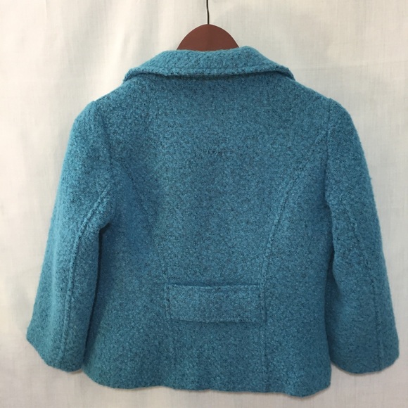 CAbi | Jackets & Coats | Cabi 86 Jacket Teal Blue Boucle Wool Blend 2 ...