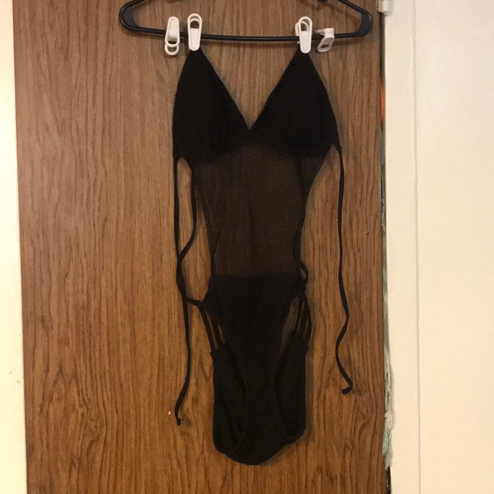 Net One Piece Monokini Swimsuit - Gem