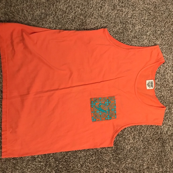 Comfort Colors | Tops | Comfort Color Monogrammed Tank | Poshmark