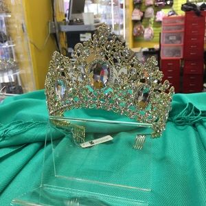 Iceaholic | Accessories | Dora Tiara Gold W Clear Crystals | Poshmark
