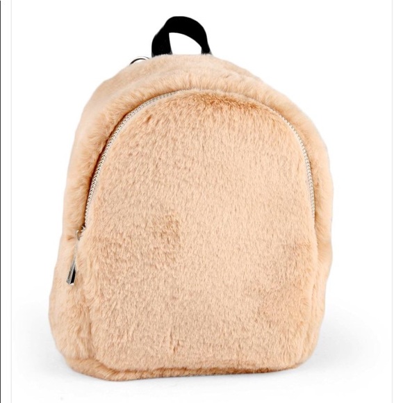 Boutique | Bags | Kawaii Tan Furry Mini Backpack | Poshmark