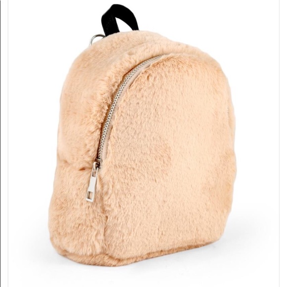 Boutique | Bags | Kawaii Tan Furry Mini Backpack | Poshmark