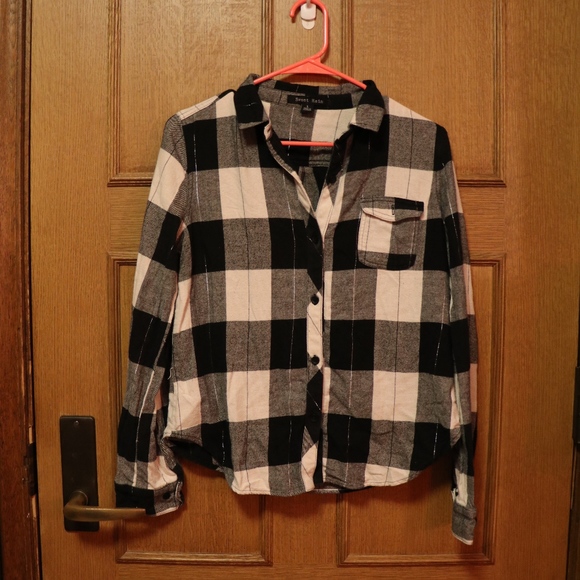 Modcloth | Tops | Plaid Checkered Flannel Modcloth Sweet Rain M | Poshmark