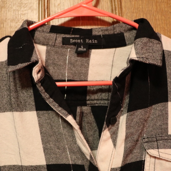 Modcloth | Tops | Plaid Checkered Flannel Modcloth Sweet Rain M | Poshmark