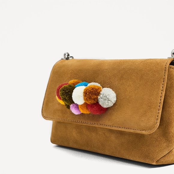 Zara | Bags | Zara Tan Leather Crossbody With Flap Detail | Poshmark