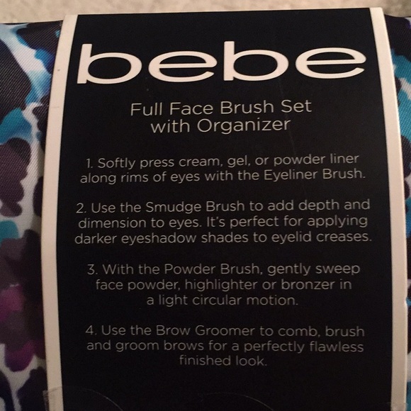 bebe | Makeup | Bebe Full Face Brush Set With Organizer | Poshmark