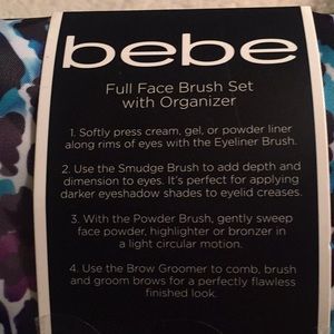 bebe | Makeup | Bebe Full Face Brush Set With Organizer | Poshmark