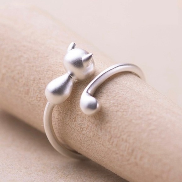 Jewelry | 925 Sterling Silver Kitty Cat Ring | Poshmark