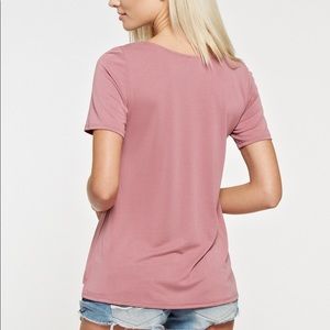 Tops | Cross Front Teemauve | Poshmark