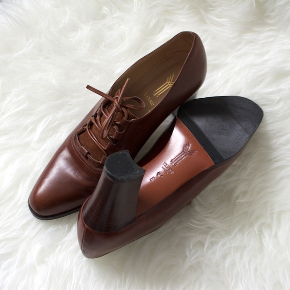 Yanko | Shoes | Yanko Lace Up Handmade Leather Brown Heels | Poshmark