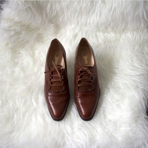 Yanko | Shoes | Yanko Lace Up Handmade Leather Brown Heels | Poshmark