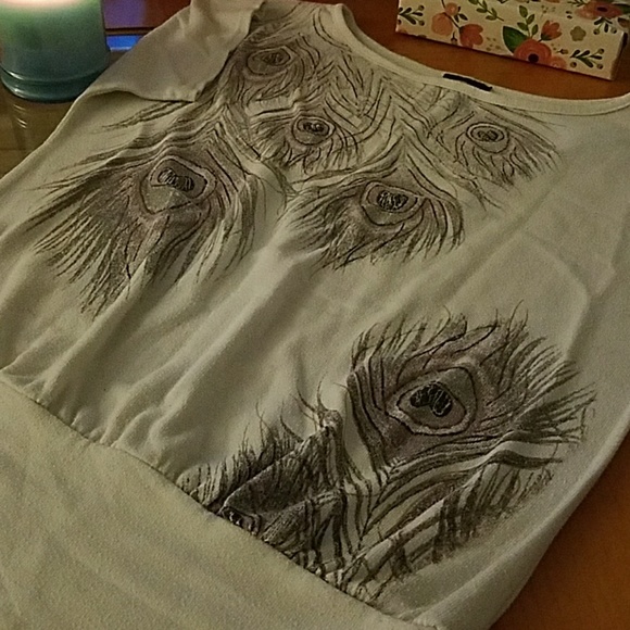 Tops | Peacock Feather Top | Poshmark