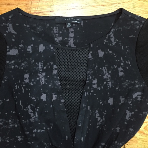 Elie Tahari | Dresses | Elie Tahari Design Black Gray Zipper Dress Sz ...