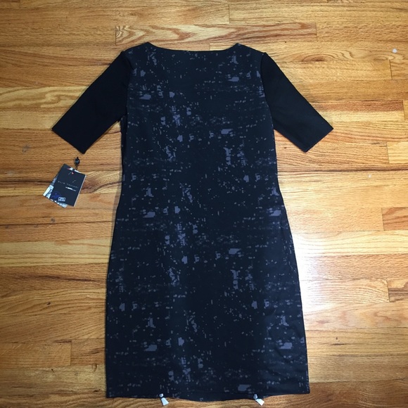 Elie Tahari | Dresses | Elie Tahari Design Black Gray Zipper Dress Sz ...