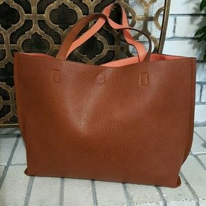 Street Level | Bags | Street Level Reversible Faux Leather Tote Handbag ...