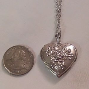 Jewelry | Rose Silver Heart Photo Locket | Poshmark