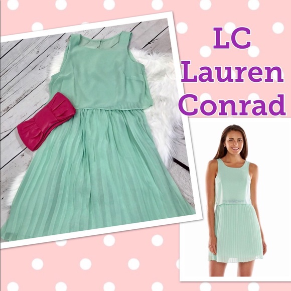 LC Lauren Conrad | Dresses | Lc Lauren Conrad Size 4 Green Chiffon ...