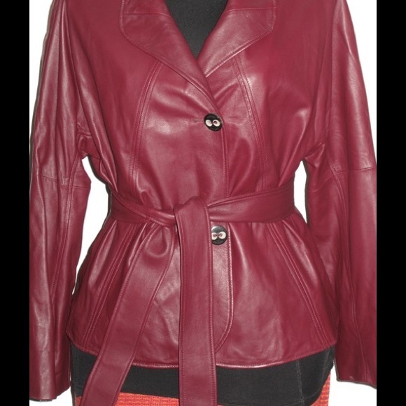 Escada | Jackets & Coats | Escada Belted Leather Blazer | Poshmark