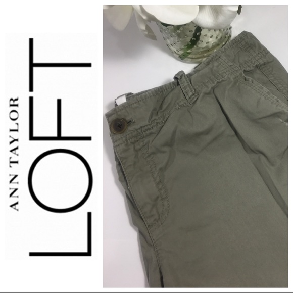 LOFT | Pants & Jumpsuits | Saleloft Army Green Distressed Boyfriend ...