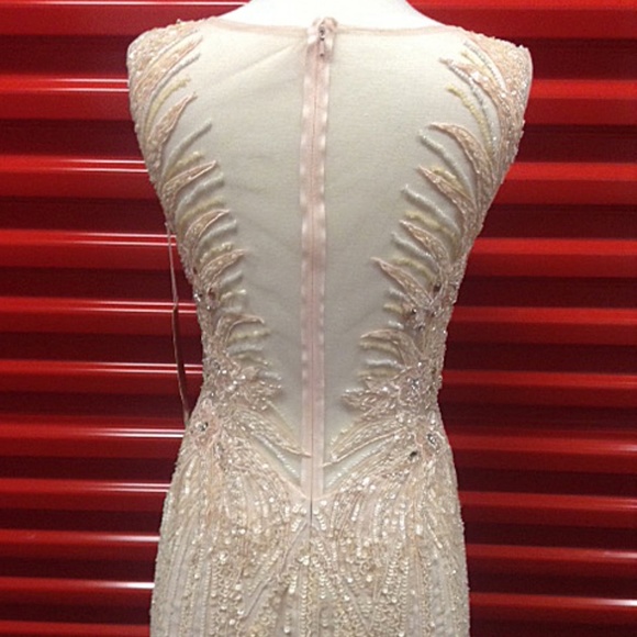 Dresses | New Gown Party Prom Long Evening Dress Beige | Poshmark