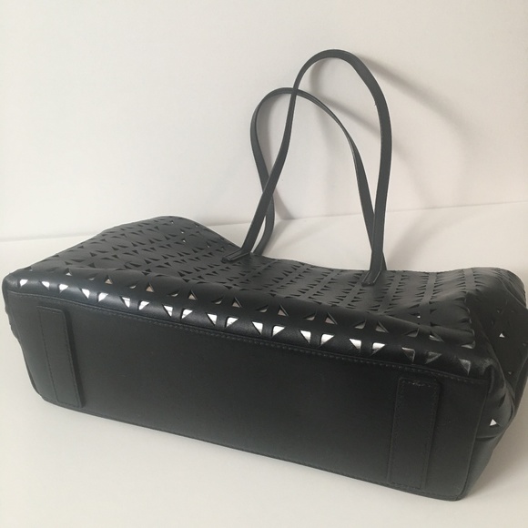 Milly | Bags | Milly Metallic Laser Cut Leather Tote Bag | Poshmark
