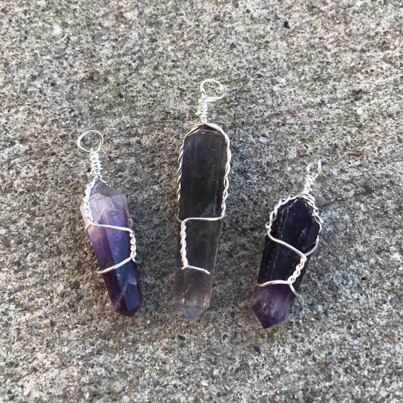 Jewelry | Wire Wrapped Amethyst Crystal Necklace | Poshmark