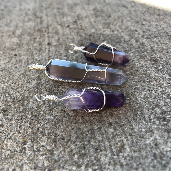 Jewelry | Wire Wrapped Amethyst Crystal Necklace | Poshmark