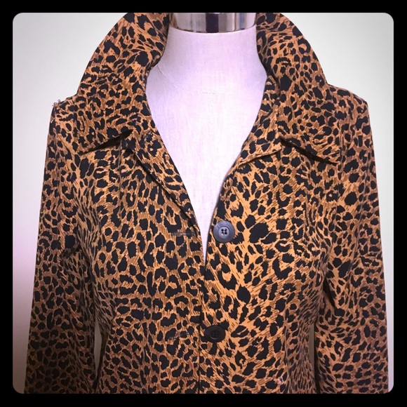 Vintage | Jackets & Coats | Retro Leopard Print Rain Coat | Poshmark