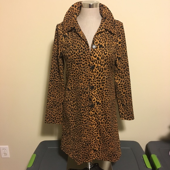 Vintage | Jackets & Coats | Retro Leopard Print Rain Coat | Poshmark