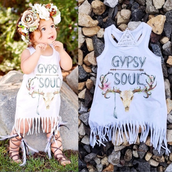 Dresses | Gypsy Soul Girls Dress W Fringe | Poshmark