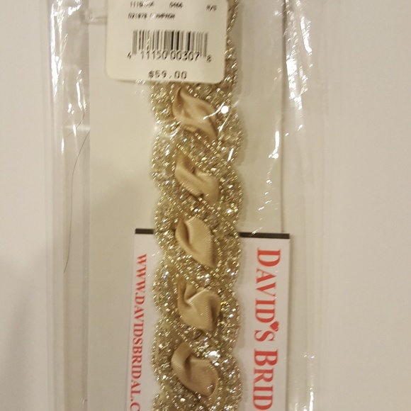 David's Bridal | Accessories | Davids Bridal Wedding Crystal Braided ...