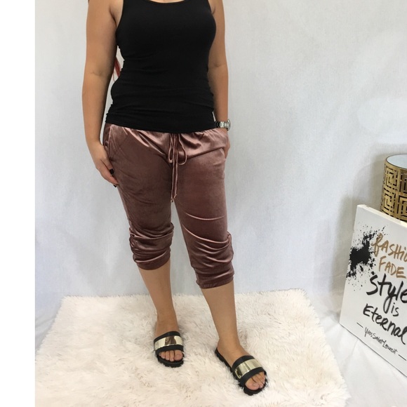 Fashion Nova | Pants & Jumpsuits | Mauve Colored Velvet Jogger Pants ...